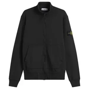 Stone Island Garment Dyed Full Zip Sweatshirt - Black