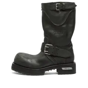 Balenciaga Venom Leather Boots - Black/silver