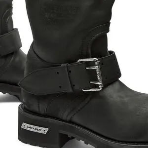 Balenciaga Venom Leather Boots - Black/silver