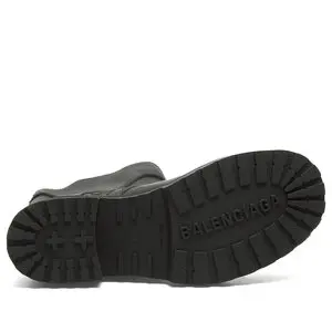 Balenciaga Venom Leather Boots - Black/silver