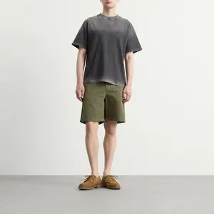 BRAM'S FRUIT Distressed Big Lemon Outline T-shirt - Shadow Black