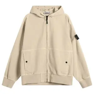 Stone Island Panama Cotton Old Effect Hooded Jacket