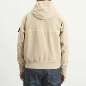 Stone Island Panama Cotton Old Effect Hooded Jacket