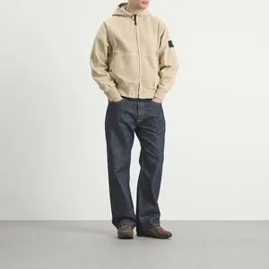 Stone Island Panama Cotton Old Effect Hooded Jacket