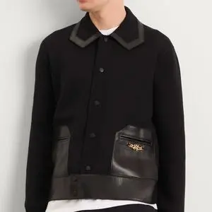 Amiri Leather Patch Ma Cardigan
