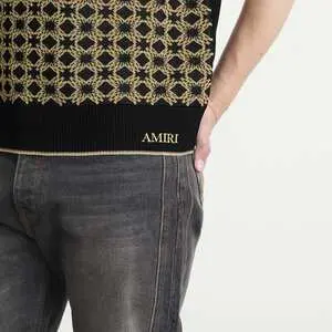 Amiri Ma Quad Zip Polo