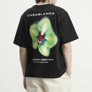 Casablanca Glitch Orchid Oversized T-shirt - Black