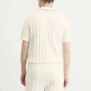Casablanca Tennis Boucle Polo Shirt - White
