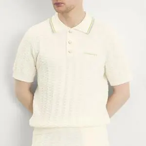 Casablanca Tennis Boucle Polo Shirt - White