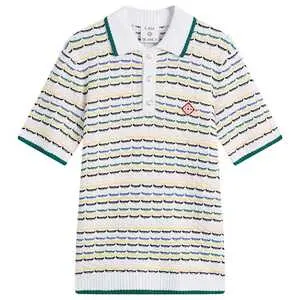 Casablanca Tuck Stitch Polo Shirt - Multi