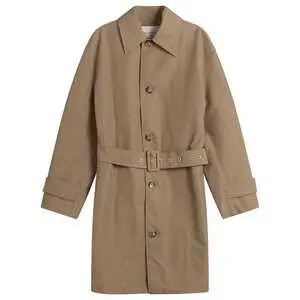 AMI Paris Water Repellent Cotton Mac - Sable/ Beige Clair