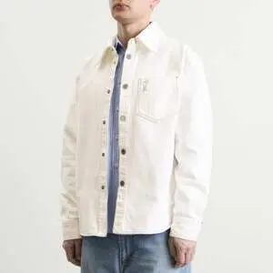 AMI Paris De Coeur Light Denim Overshirt