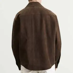 AMI Paris Suede Buttoned Overshirt