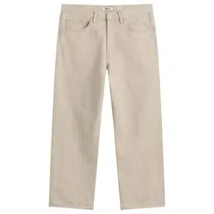 Auralee Faded Hard Twist Denim Wide Pants - Light Gray