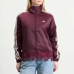 Adidas Firebird Satin Lace Track Top - Maroon