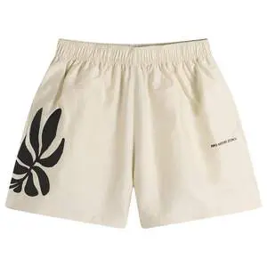 MKI MIYUKI ZOKU Botanical Print Wide Leg Shorts - Bone