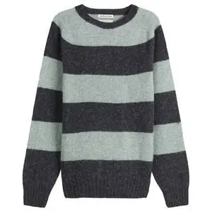 You Must Create Suedehead Crew Neck Knit Presented End - Charcoal/seaglass