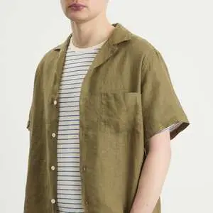 Portuguese Flannel Linen Camp Vacation Shirt