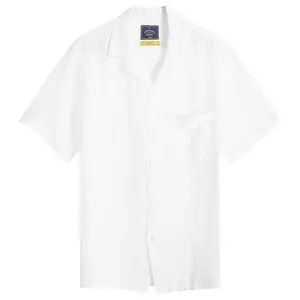Portuguese Flannel Linen Camp Vacation Shirt - White