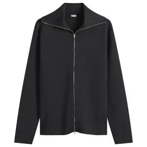 JIL SANDER Compact Zip Through Knit - Black