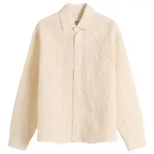 MKI MIYUKI ZOKU Ribbon Jacquard Box Dress Shirt - Ecru