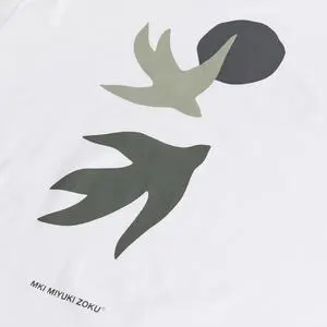 MKI MIYUKI ZOKU Presented End. Swallow T-shirt - White
