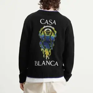 Casablanca Flaming Tennis Ball Cardigan