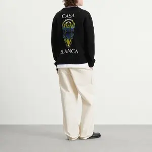 Casablanca Flaming Tennis Ball Cardigan
