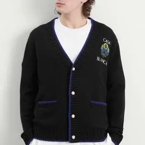 Casablanca Flaming Tennis Ball Cardigan