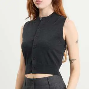 Auralee High Twist Wool Knit Vest
