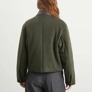 Auralee Flannel Padded Short Jacket