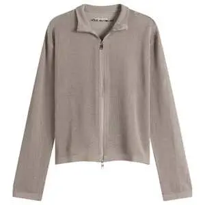 MKI MIYUKI ZOKU Linen Loose Knit Track Jacket - Taupe