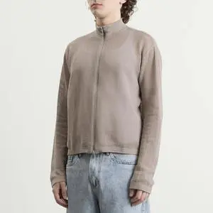 MKI MIYUKI ZOKU Linen Loose Knit Track Jacket - Taupe