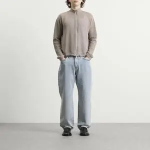 MKI MIYUKI ZOKU Linen Loose Knit Track Jacket - Taupe