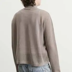 MKI MIYUKI ZOKU Linen Loose Knit Track Jacket - Taupe