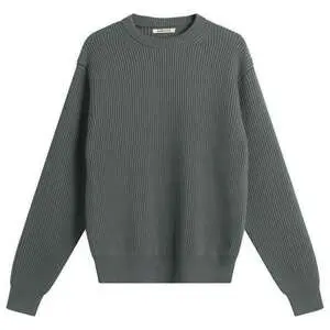 Auralee Soft Rib Knit Pullover - Grey