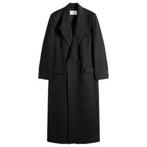 RÓHE Double Breasted Tailored Coat - Black