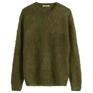 Auralee Mohair Knit Pullover - Olive