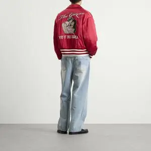 SECOND / LAYER Aces Satin Club Souvenir Jacket