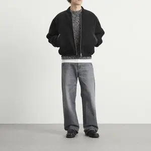 Studio Nicholson Shearling Leather Bomber Jacket