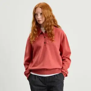 RÓHE Classic Knitted Polo - Washed Red
