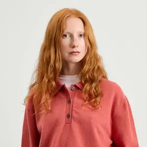 RÓHE Classic Knitted Polo - Washed Red
