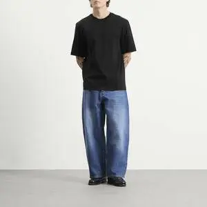Studio Nicholson Lay Branded Boxy Fit T-shirt - Black
