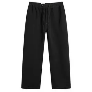 Studio Nicholson Sonny Cotton Linen Drawstring Trouser - Black Grape