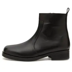 Studio Nicholson Square Leather Boot - Black