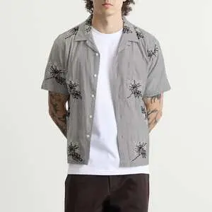 Universal Works Hand Embroidered Stripe Road Shirt