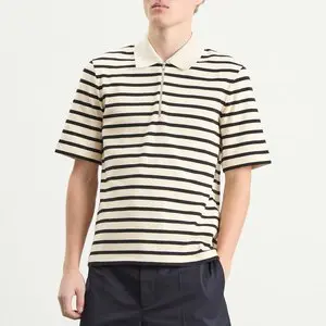 JIL SANDER Stripe Short Sleeve Polo