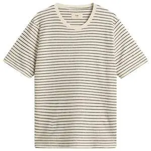 Folk Textured Stripe T-shirt In | Size: | 100% Cotton | End Clothing - Ecru/black