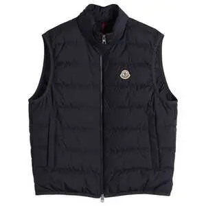 Moncler Contrin Quilted Down Vest - Navy