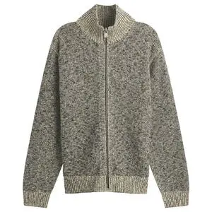 JIL SANDER Speckled Mouline Zip Up Jumper - Pollen
